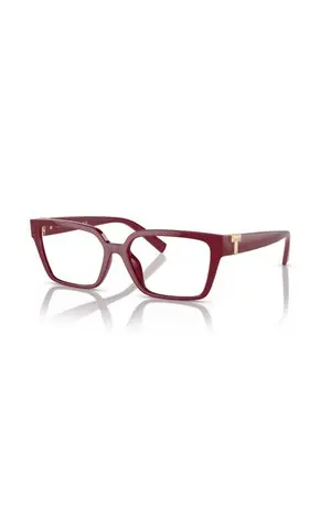 Tiffany & Co. 53mm Rectangle Optical Glasses - Red