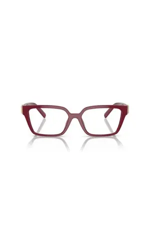 Tiffany & Co. 53mm Rectangle Optical Glasses - Red