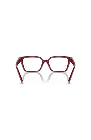 Tiffany & Co. 53mm Rectangle Optical Glasses - Red