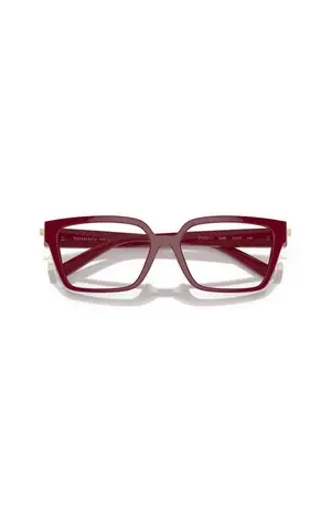 Tiffany & Co. 53mm Rectangle Optical Glasses - Red