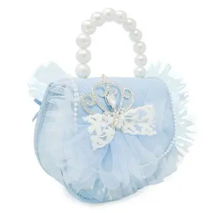 PUTTISU Princess Tiara Handbag - Ice Blue Sparkle