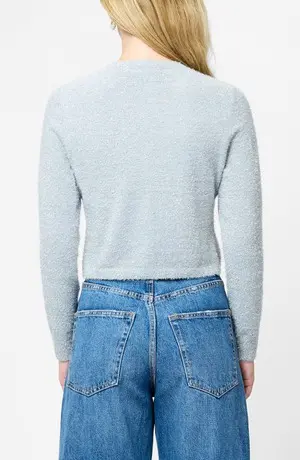 French Connection Tinsel Metallic Fuzzy Cardigan