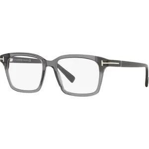 TOM FORD 54mm Irregular Full Rim Eyeglasses - Grey
