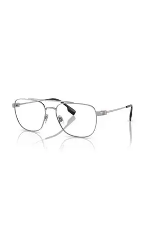 Burberry 55mm Square Full Rim Eyeglasses - Silver