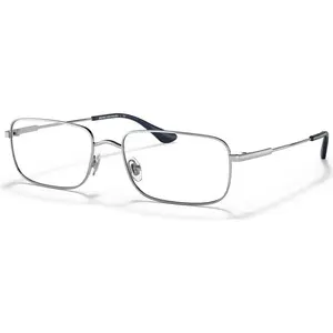 Brooks Brothers 55mm Rectangle Eyeglasses - Silver