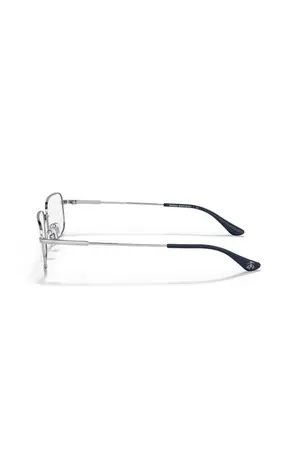 Brooks Brothers Rectangle Full Rim Eyeglasses - Silver