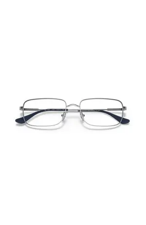 Brooks Brothers Rectangle Full Rim Eyeglasses - Silver