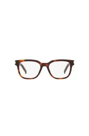 Saint Laurent 52mm Rectangle Eyeglasses - Tortoise