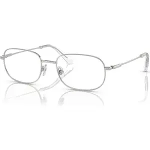 SWAROVSKI 52mm Rectangle Eyeglasses - Silver