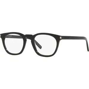 Saint Laurent 50mm Round Eyeglasses - Black