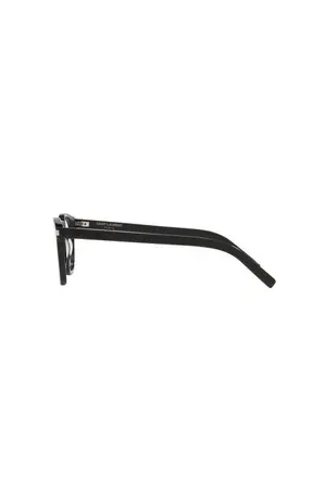 Saint Laurent Round Frame Acetate Eyeglasses - Black