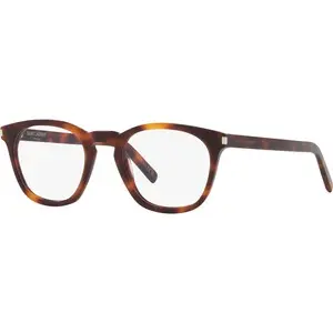 Saint Laurent Round Frame Acetate Eyeglasses - Brown