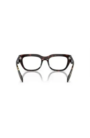 Prada 52mm Irregular Eyeglasses - Tortoise