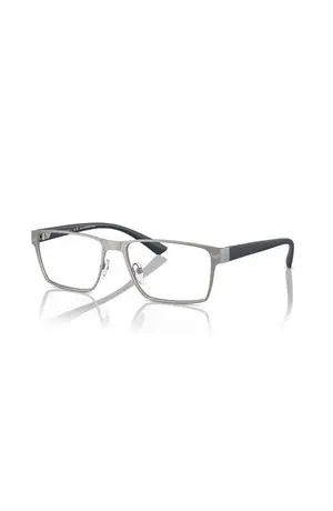 Emporio Armani 55mm Rectangle Optical Glasses - Grey