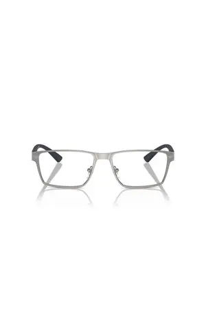 Emporio Armani Rectangle Full Rim Metal Eyeglasses
