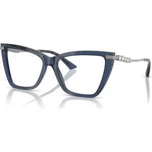 JIMMY CHOO 53mm Cat Eye Optical Glasses - Blue