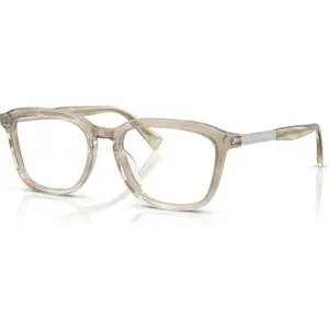 Brunello Cucinelli 53mm Rectangle Full Rim Optical Glasses - Beige
