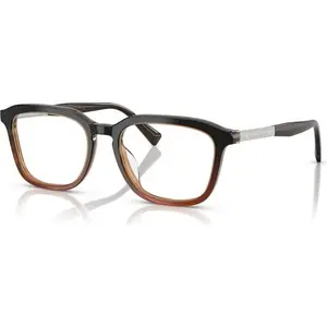 Brunello Cucinelli 53mm Rectangle Full Rim Optical Glasses - Black