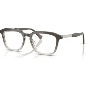 Brunello Cucinelli 53mm Rectangle Full Rim Optical Glasses - Grey