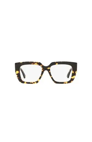 Bottega Veneta 52mm Rectangle Eyeglasses - Tortoise