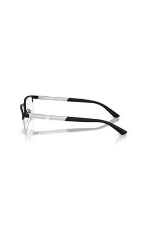Emporio Armani 54mm Rectangle Optical Glasses - Black