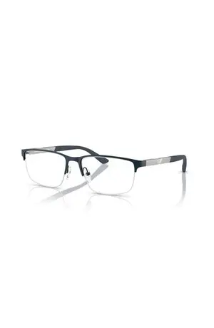 Emporio Armani 54mm Rectangle Optical Glasses - Blue