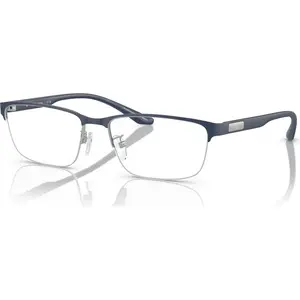 Emporio Armani 55mm Rectangle Optical Glasses - Blue