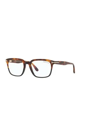 TOM FORD Tortoiseshell Square Acetate Eyeglasses - Brown