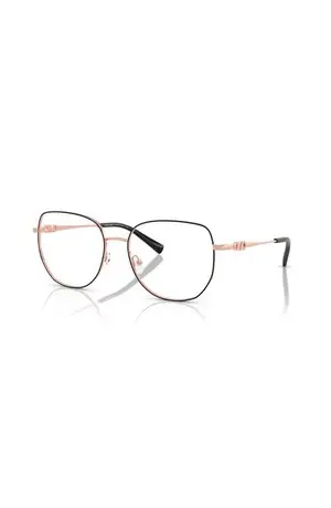 Michael Kors 56mm Full Rim Square Eyeglasses - Black