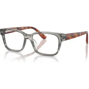 Brunello Cucinelli Rectangle Full Rim Eyeglasses - Grey