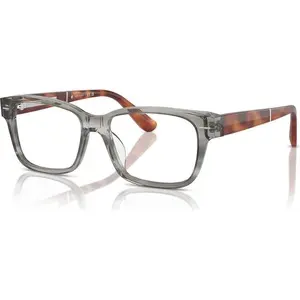 Brunello Cucinelli Rectangle Full Rim Eyeglasses - Grey
