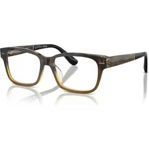 Brunello Cucinelli Rectangle Full Rim Eyeglasses - Tortoise