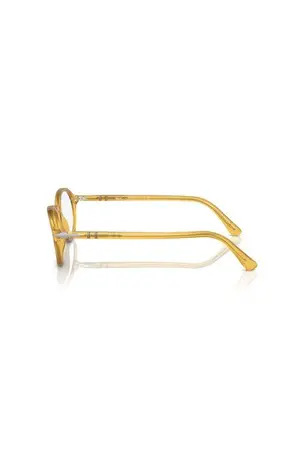 Persol Oval Full Rim Acetate Eyeglasses - Beige