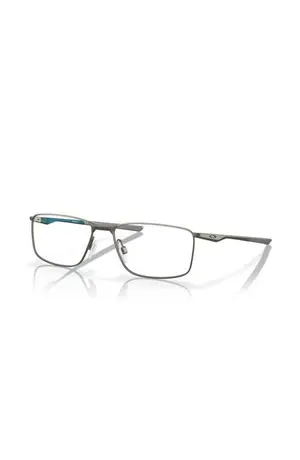 Oakley 57mm Rectangle Full Rim Eyeglasses - Grey