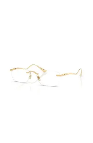 FERRARI 54mm Rectangle Rimless Optical Glasses - Gold