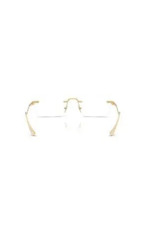 FERRARI 54mm Rectangle Rimless Optical Glasses - Gold