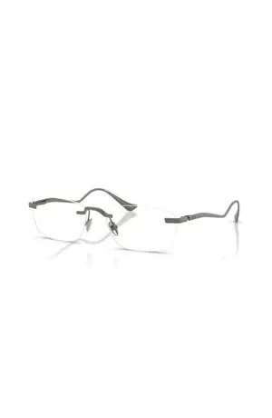 FERRARI 54mm Rectangle Rimless Optical Glasses - Grey