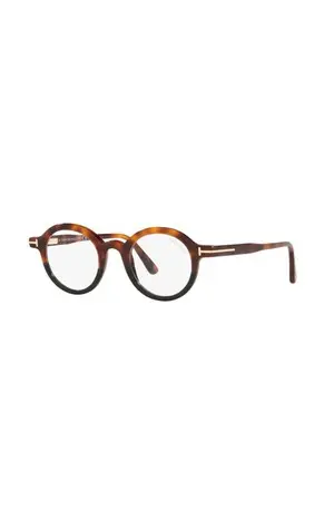TOM FORD 45mm Round Eyeglasses - Tortoise