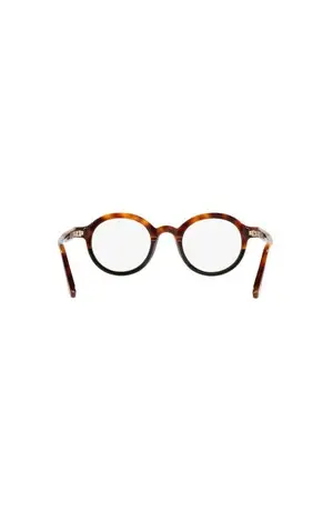 TOM FORD Round Full Rim Acetate Eyeglasses - Tortoise