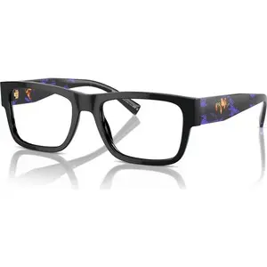 Prada 54mm Rectangle Optical Glasses - Black