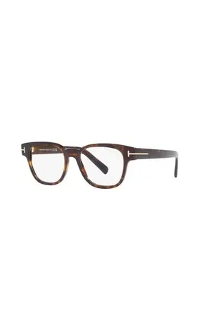 TOM FORD 50mm Full Rim Square Eyeglasses - Tortoise
