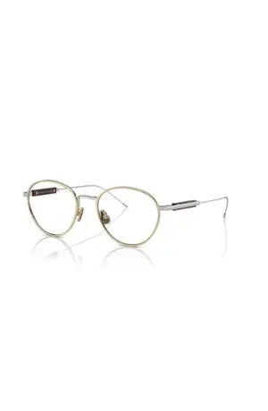 Brunello Cucinelli 50mm Phantos Optical Glasses - Silver