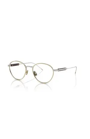 Brunello Cucinelli 50mm Phantos Optical Glasses - Silver