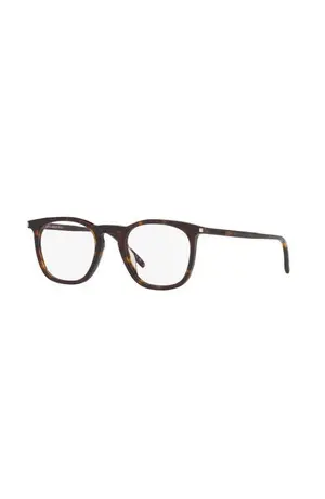 Saint Laurent 49mm Round Eyeglasses - Tortoise
