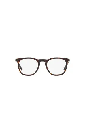 Saint Laurent 49mm Round Eyeglasses - Tortoise