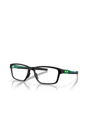 Oakley 57mm Rectangle Full Rim Eyeglasses - Black