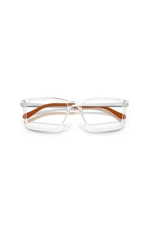 Ralph Lauren 54mm Rectangle Full Rim Eyeglasses - Transparent