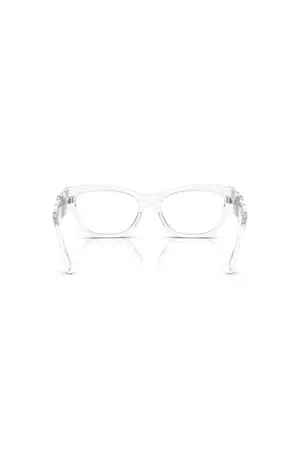 Versace 54mm Cat Eye Optical Glasses - Transparent