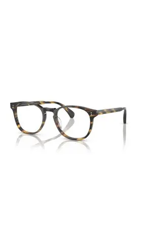 Oliver Spencer 49mm Round Frame Optical Glasses - Black