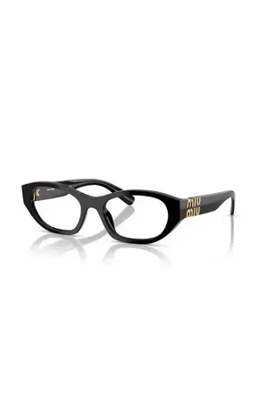 Miu Miu Irregular Full Rim Optical Glasses - Black